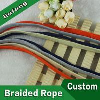 China 10mm 3/8 100 Polyester Braided Flat Shoe Laces Dark Blue Yellow Green for sale