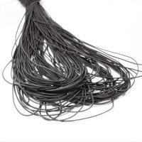 China 2.5mm Black Elastic Cord For Jewelry / Braided Stretchy Black String for sale