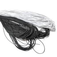 China 2.5mm Black Elastic Cord For Jewelry / Braided Stretchy Black String for sale