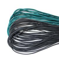 China Black Drawstring Cord 3mm Round Elastic Cord 100% Polyester for sale