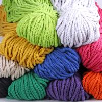 China braided 3mm waxed cotton cord colorful twisted waxed cotton rope for sale
