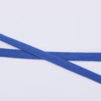 China Blue Flat 8mm Cotton Cord Hollow Extra Soft Braided Cotton Rope for sale
