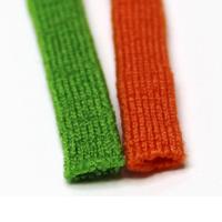 China Pink Orange Flat Knit Polyester Cord Elastic Earloop For Sewing Crafts Mask for sale