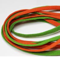 China Pink Orange Flat Knit Polyester Cord Elastic Earloop For Sewing Crafts Mask for sale