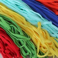 China 15mm Flat Waxed Polyester Cord Elastic Rope Cord Elastic Drawstring for sale