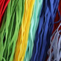 China 15mm Flat Waxed Polyester Cord Elastic Rope Cord Elastic Drawstring for sale