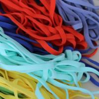 China 15mm Flat Waxed Polyester Cord Elastic Rope Cord Elastic Drawstring for sale