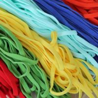 China 15mm Flat Waxed Polyester Cord Elastic Rope Cord Elastic Drawstring for sale