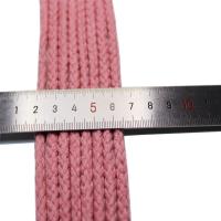 China Braided 100% Round Cotton Cord 5mm Drawstring Cord Webbing Pink for sale
