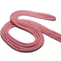 China Braided 100% Round Cotton Cord 5mm Drawstring Cord Webbing Pink for sale