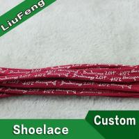 China 100 Polyester Drawcord Custom Shoelace Printed Shoestring 5mm-20mm for sale