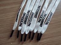 China 6mm-20mm Silicone Printed Custom Shoelace With Plastic Tips for sale