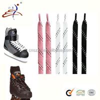 China Flat Hockey Custom Shoelace Skate Custom Shoe Strings Blue Yellow Pink for sale