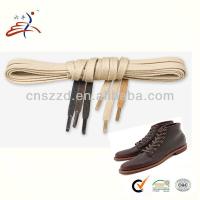 China White Flat Waxed Cotton Boot Laces Flat Waxed Boot Laces Red Wing for sale