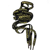 China Silk Printing Custom Shoelace Flat 20mm Brown Braided Shoe Laces for sale