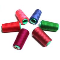 China 402 Dyed Polyester Sewing Thread Red Uv Bonded Polyester Thread for sale