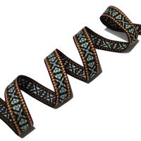 China Custom Brand Logo Ethnic Style Jacquard Ribbon Strap for sale