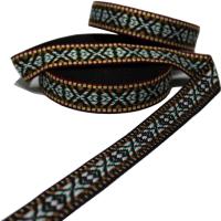 China Custom Brand Logo Ethnic Style Jacquard Ribbon Strap for sale