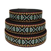 China Custom Brand Logo Ethnic Style Jacquard Ribbon Strap for sale