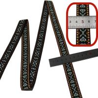 China Custom Brand Logo Ethnic Style Jacquard Ribbon Strap for sale