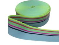 China Colored Woven Striped Elastic Stretch Belt For Women for sale