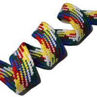China Custom Color Thick 30mm Flat Tube Braided Polyester Cord For Garment for sale