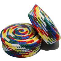 China Custom Color Thick 30mm Flat Tube Braided Polyester Cord For Garment for sale