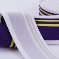 China 5.5cm Wide Striped Soft Nylon Elastic Waistband For Garment for sale