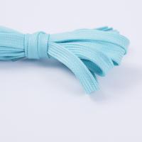 China 120cm Length Custom Flat Polyester Shoelace With Plastic Tips For Pants for sale