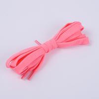 China 120cm Length Custom Flat Polyester Shoelace With Plastic Tips For Pants for sale