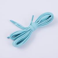 China 120cm Length Custom Flat Polyester Shoelace With Plastic Tips For Pants for sale