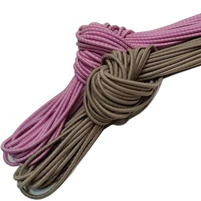 China Garment Accessories Polyester Braided Elastic Bungee Cord with Reflective Dot for sale