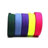 China 2cm Stock Plush Nylon Spandex Fold Over Elastic For Cloth for sale