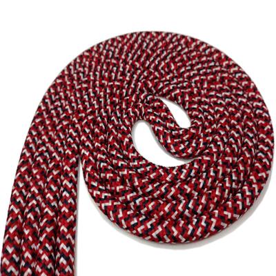 China Custom Color Round Braided Polyester Shoelace With Plastic Tips for sale