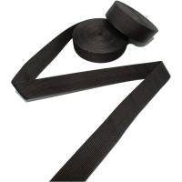 China Black Plain Weave PP Webbing Polypropylene Thick Webbing For Backpack Diy Belt Bag for sale