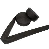 China Black Plain Weave PP Webbing Polypropylene Thick Webbing For Backpack Diy Belt Bag for sale