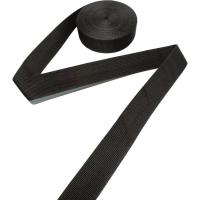 China Black Plain Weave PP Webbing Polypropylene Thick Webbing For Backpack Diy Belt Bag for sale