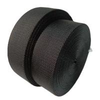China Black Plain Weave PP Webbing Polypropylene Thick Webbing For Backpack Diy Belt Bag for sale