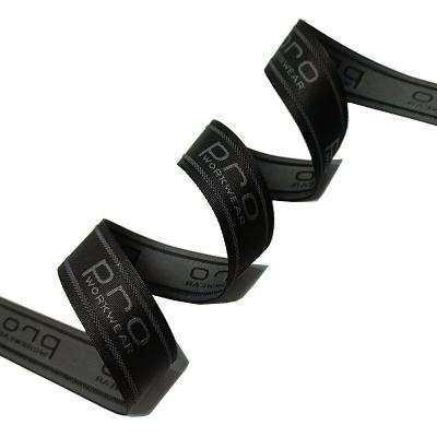 China Custom Rubber Non Slip Polyester Jacquard Webbing For Cloth for sale