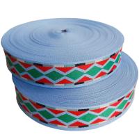 China Lettered Colored Polyester Jacquard Webbing For Handbag Strap Belt for sale