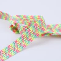China Versatile Braided Elastic Colored Flat Polyester Rubber Band For Skipping Bags for sale