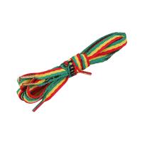 China Soft Printed Polyester Shoelace Custom Design Color Flat Cord With Plastic Tips 1cm Width for sale