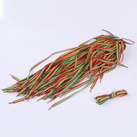 China Soft Printed Polyester Shoelace Custom Design Color Flat Cord With Plastic Tips 1cm Width for sale