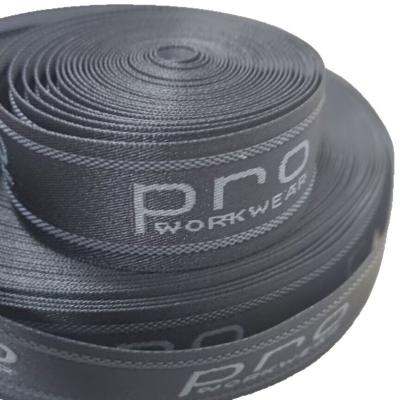 China Garment Waistbands Customized Durable Polyester Webbing Premium 30mm Jacquard Woven Non Stretch Belt for sale