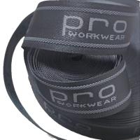 China Garment Waistbands Customized Durable Polyester Webbing Premium 30mm Jacquard Woven Non Stretch Belt for sale