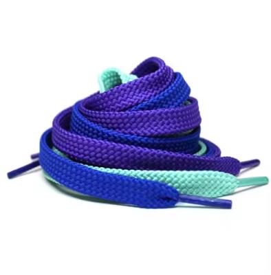 China 100% Polyester Color Hollow Shoelace 1CM Flat Herringbone Braided Rope Any Color For Clothing And Shoe Accessories for sale