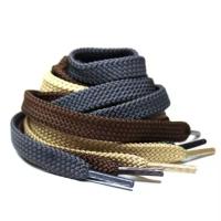 China 100% Polyester Color Hollow Shoelace 1CM Flat Herringbone Braided Rope Any Color For Clothing And Shoe Accessories for sale