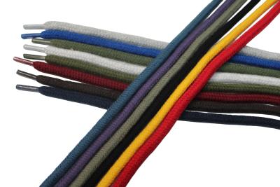 China Hoodie Strings Custom Color Aglet Metal Tips Round 100% Cotton Drawcord For Garment Sport Shoelaces Diameter 6mm Or Custom for sale