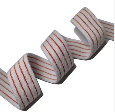 China Customized Strong Twill Herringbone Woven Band Polyester Elastic Webbing For Dresses for sale