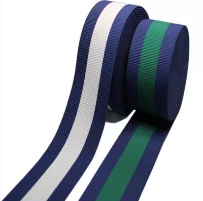 China Custom Plain Twill Stripe Or Herringbone Design Polyester Elastic Webbing For Garments Bags And Home Textile for sale